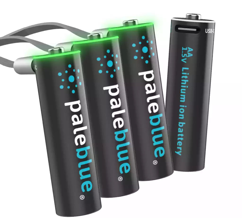 Rechargeable D Batteries with USB-C | Paleblue