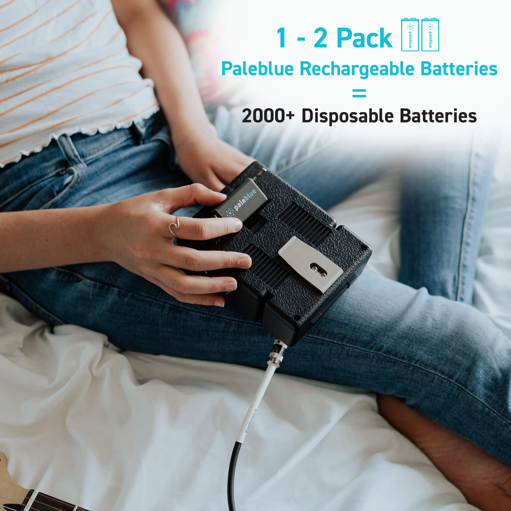 9v USB Rechargeable Batteries | Paleblue