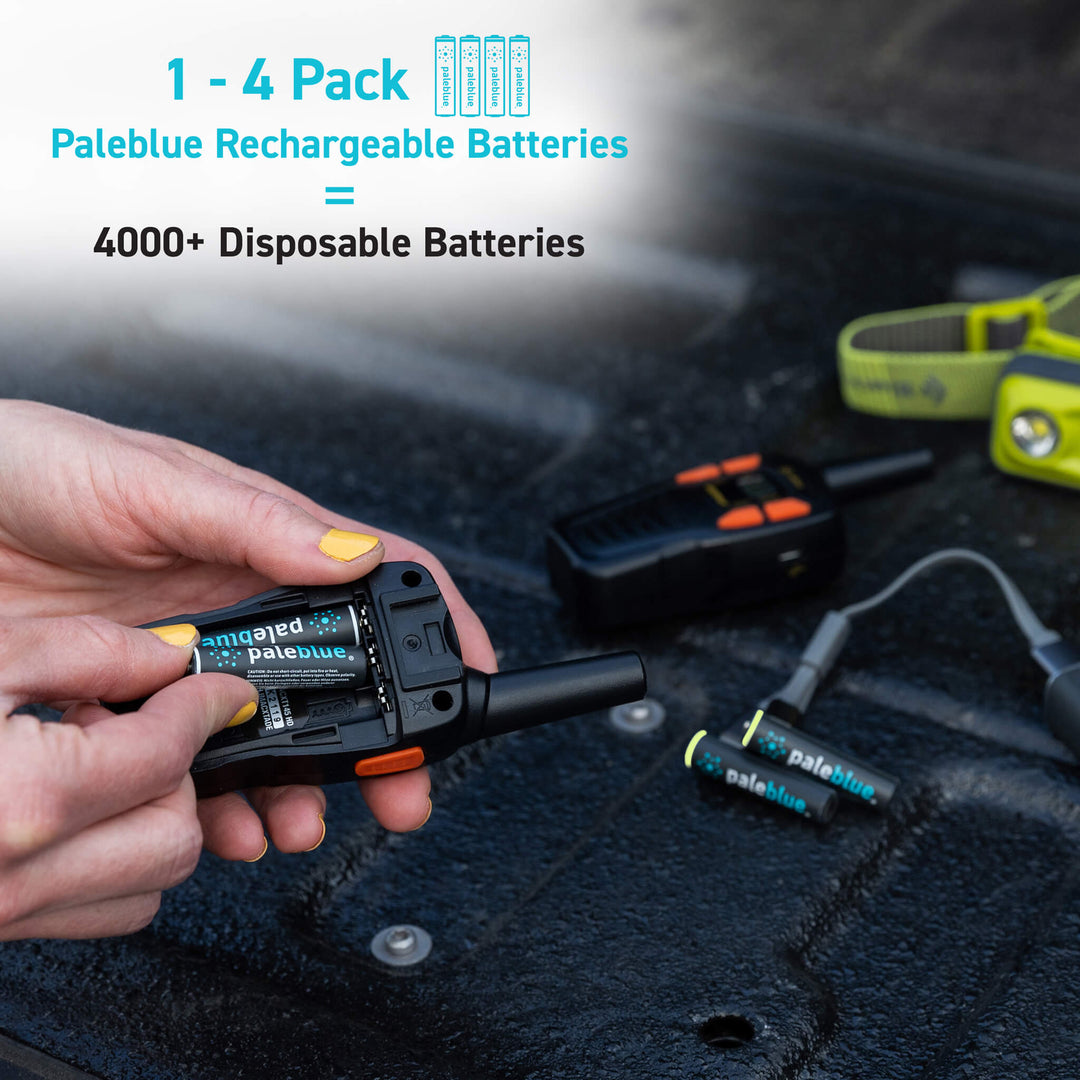 AAA USB Rechargeable Lithium Batteries | Paleblue